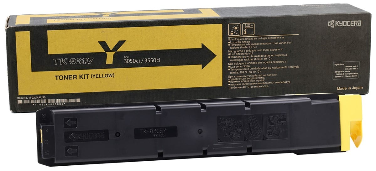 Kyocera Mita TK-8307 Orjinal Sarı Toner Taskalfa 3050ci-3051ci-3550ci (TK-8305)