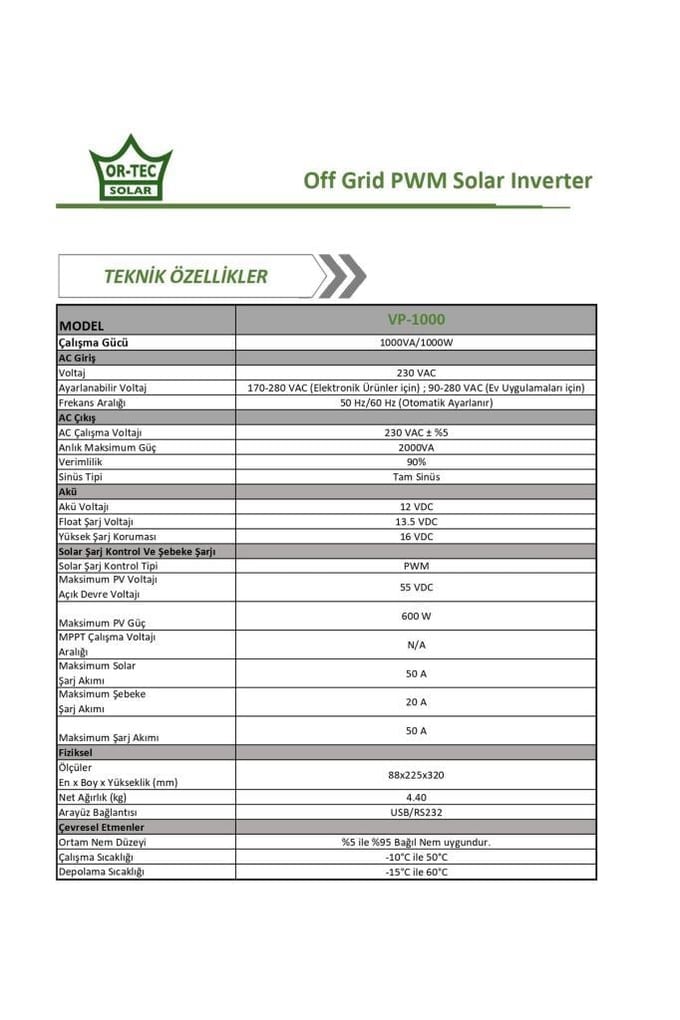 ORTEC SOLAR 12V 1KW PWM AKILLI İNVERTER | Enerjitoptan ORTEC SOLAR 12V 1KW PWM AKILLI İNVERTER | Enerjitoptan