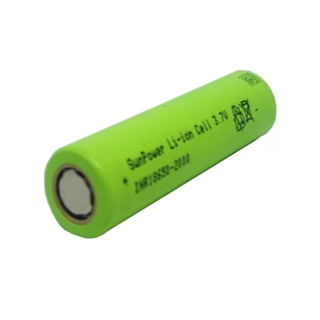 SunPower Li-İon 18650 3.7V 2000 Mah Şarjlı Pil