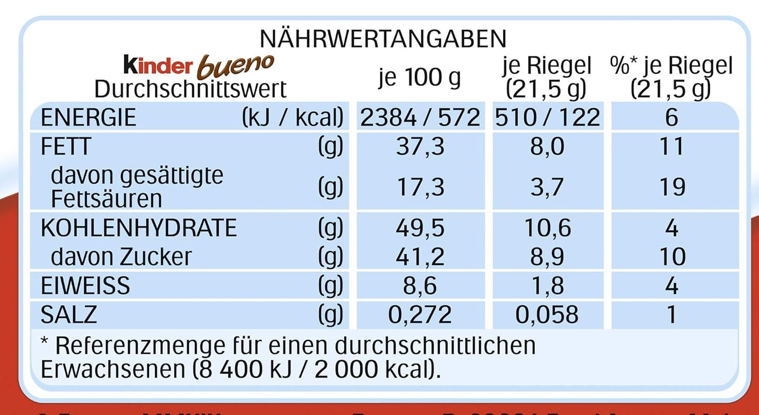 Kinder Bueno – Sütlü Fındık Kremalı Çikolata 43g x 30 Adet