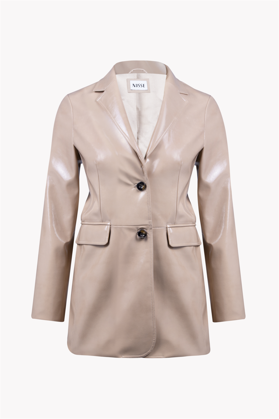 Sera Beige Leather Jacket | Nisse | Online Website Sera Beige Leather Jacket | Nisse | Online Website