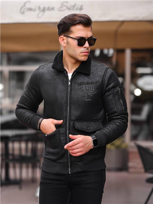 Men bomber jacket wholesale Black color | Wholesale Bomber Jacket