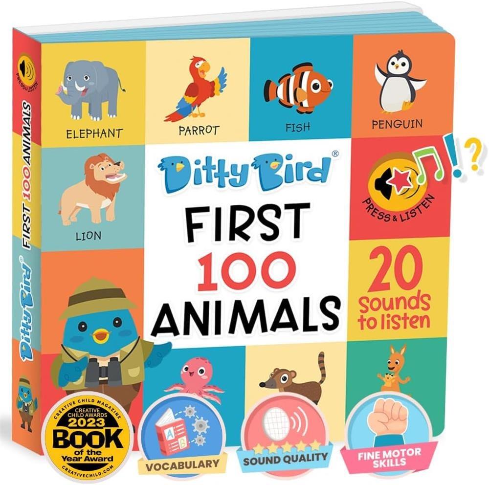 Ditty Bird: First 100 Animals 9781838206499 | Fiyat & Satın Al