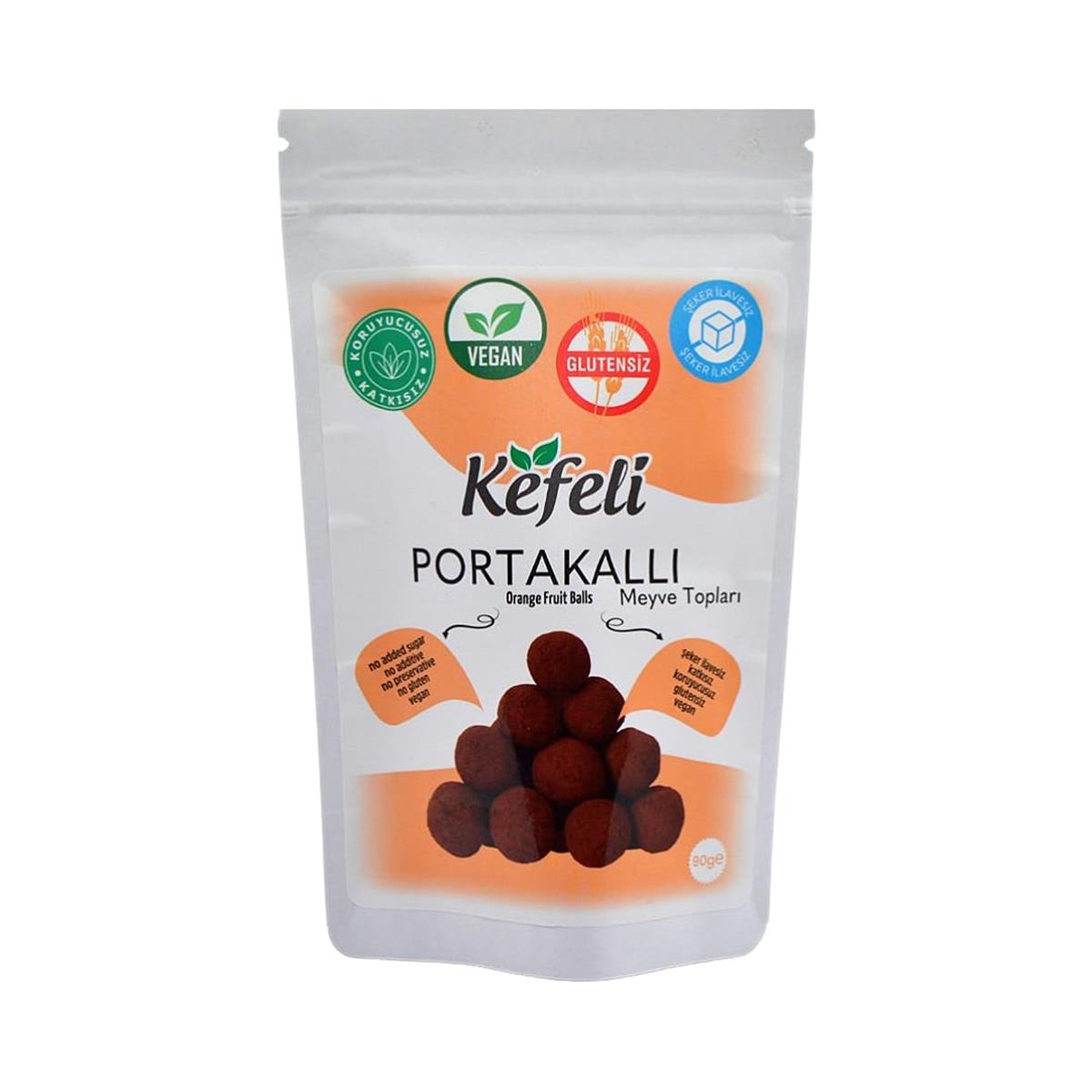 Kefeli-Glutensiz Portakallı Meyve Topları 90 gr