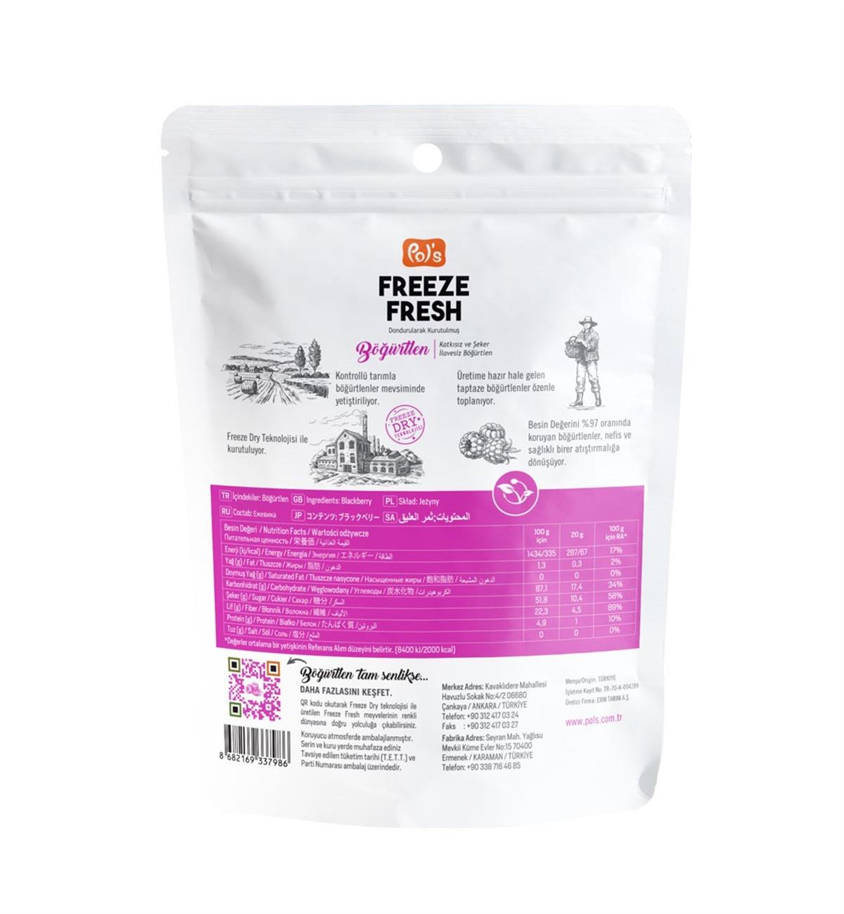 Pol's-Freeze Fresh Böğürtlen 20 gr.