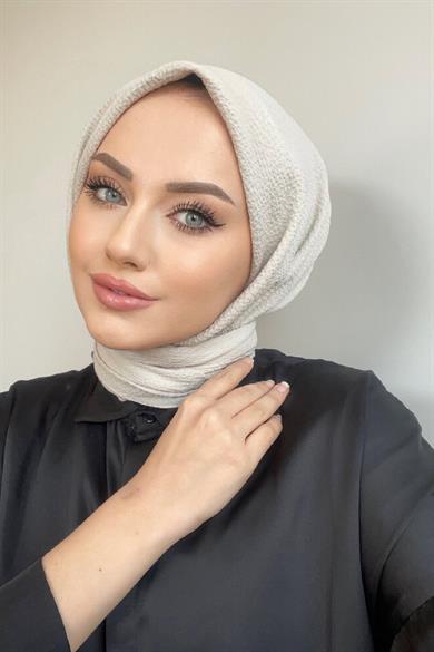 Taş Rengi Naturel Eşarp - Eda Uzunlar