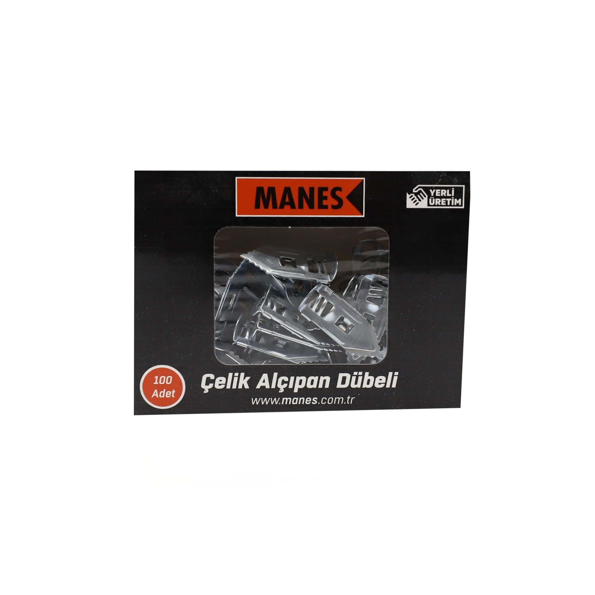 MANES ÇELİK ALÇIPAN DUBELİ KISA (100 ADET)