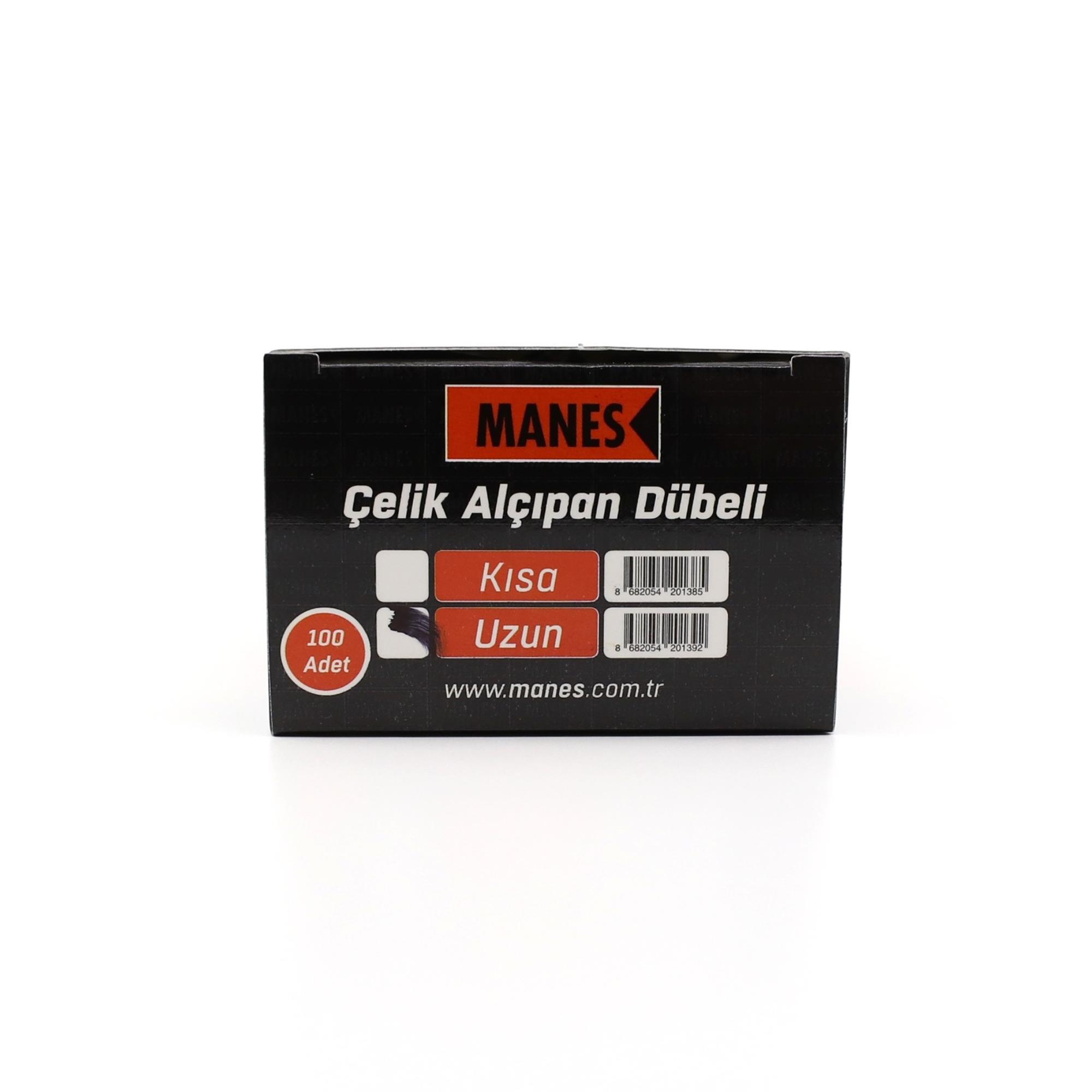 MANES ÇELİK ALÇIPAN DUBELİ UZUN (100 ADET)