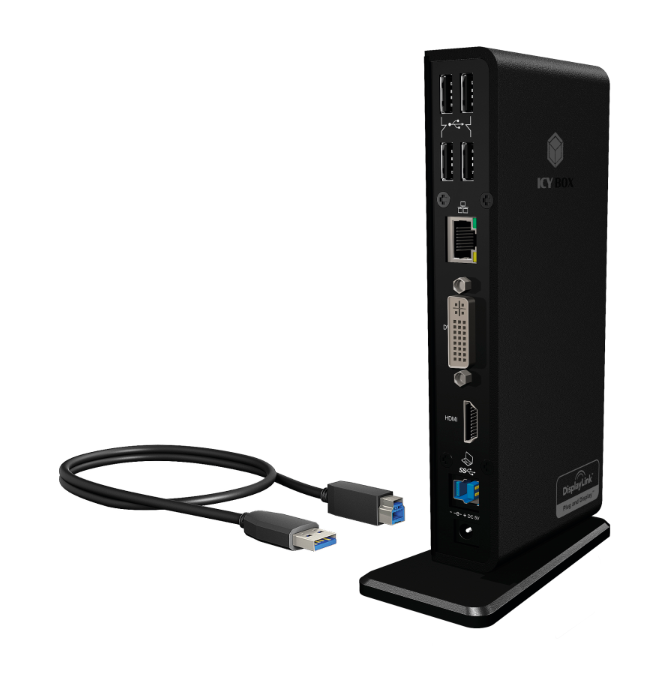Icy Box USB Type-C® Notebook DockingStation 3 Monitör