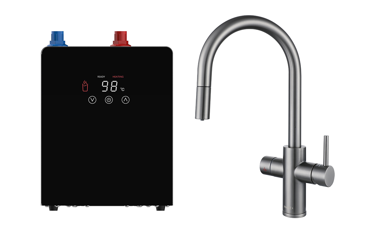 Solar 4'ü 1 Arada Anında Kaynar Su Batarya Sistemi (Gun Metal) | Mase Mode