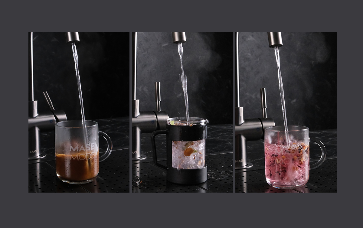 Solar 4'ü 1 Arada Anında Kaynar Su Batarya Sistemi (Gun Metal) | Mase Mode