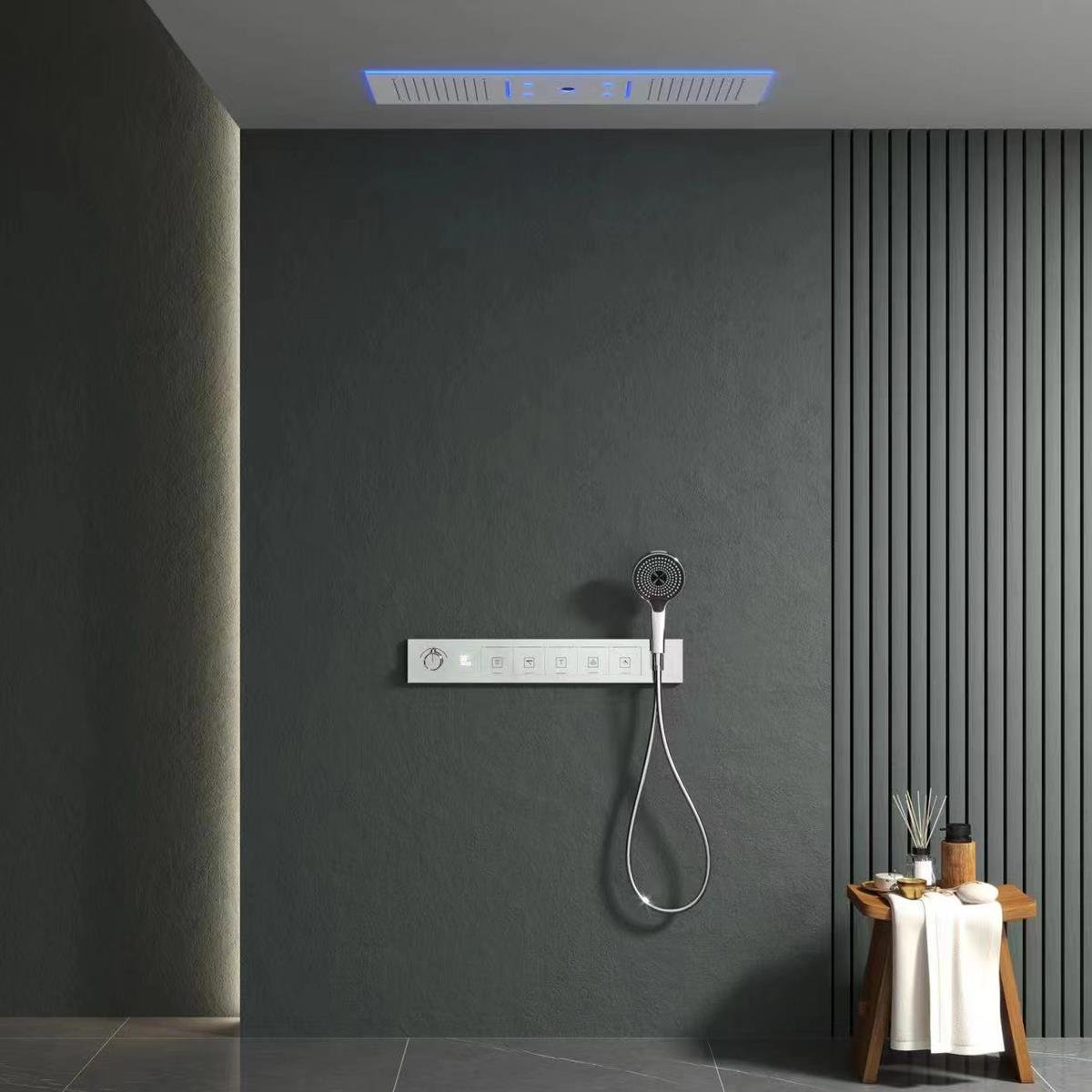 Donna Ankastre 7 Fonksiyonlu Bluetooth Bağlantılı Duş Seti Krom