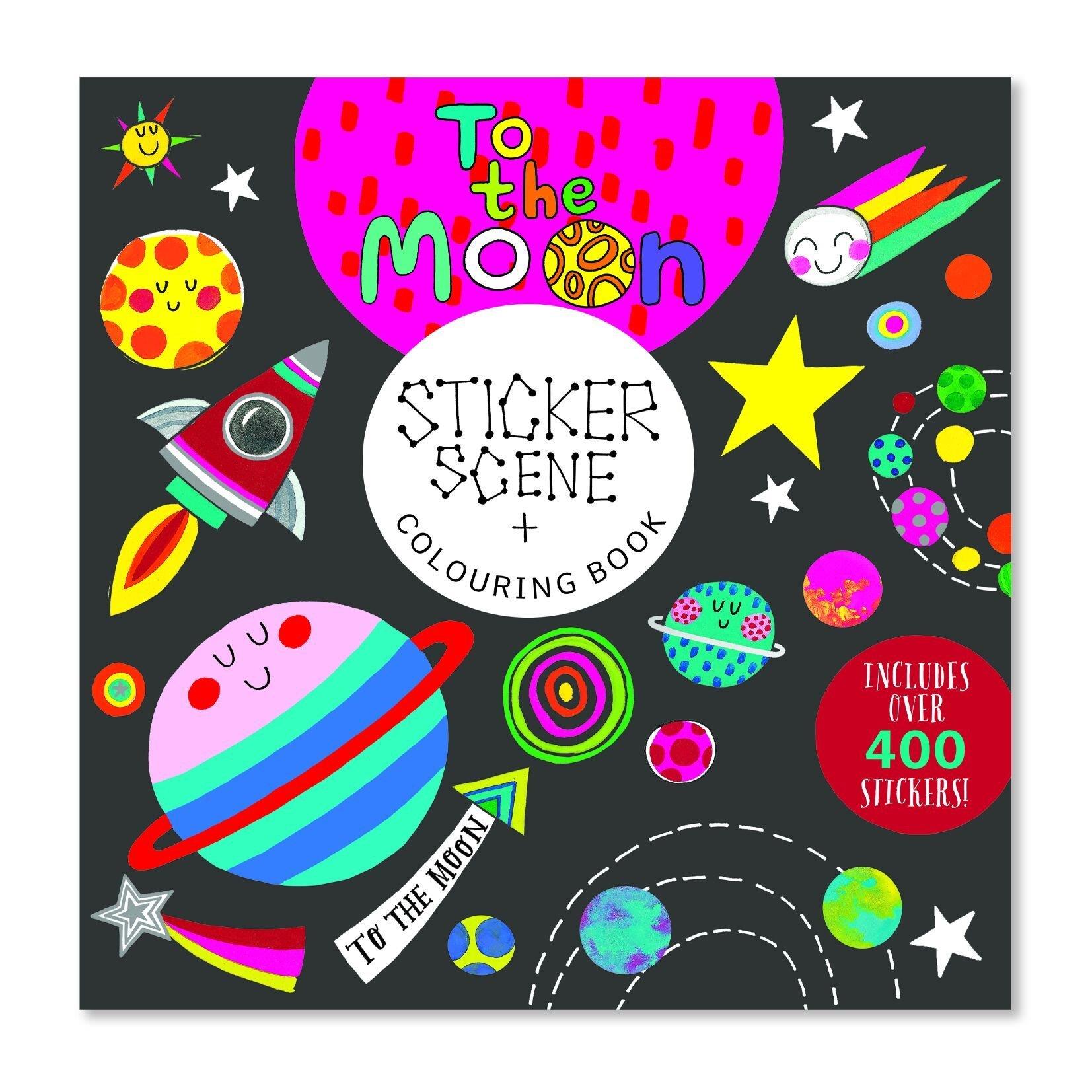 Rachel Ellen Design Sticker Boyama Kitabı / To The Moon