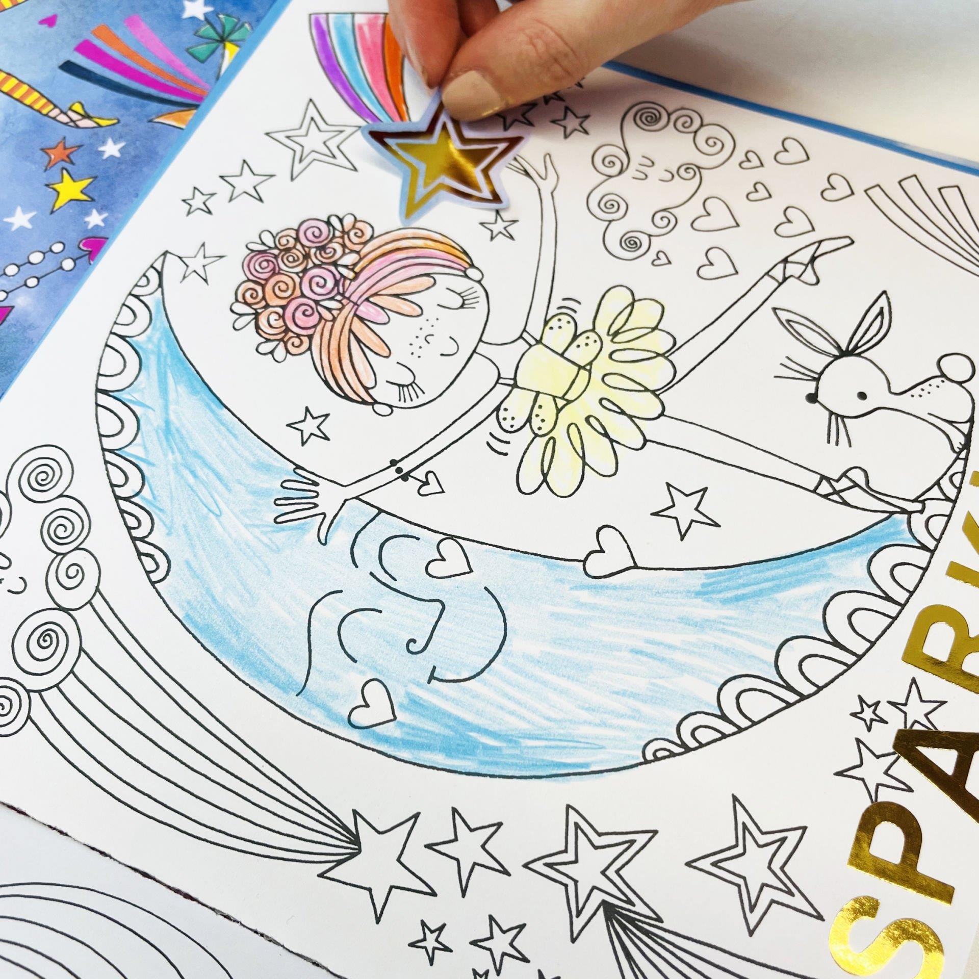 Rachel Ellen Design Sticker Boyama Kitabı / Moondance