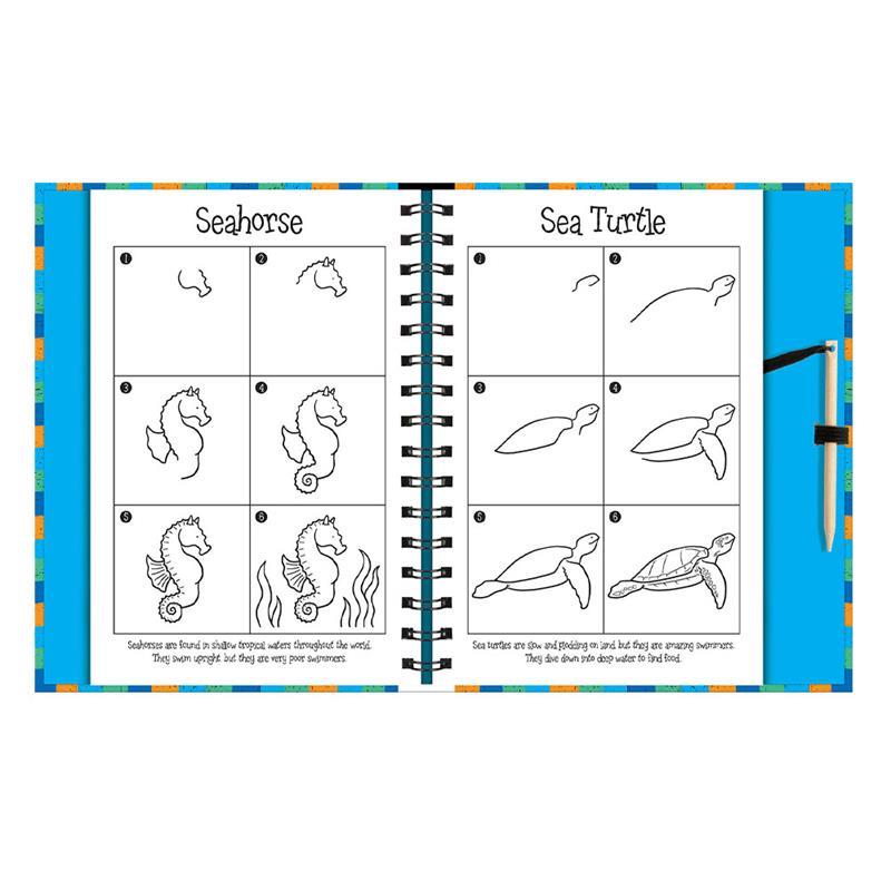 Scratch And Draw - Ocean Animals - Çocuk Kitabı - Racuun
