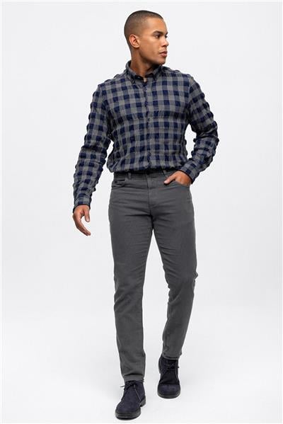 Antrasit Slim Fit 5 Cepli Pamuklu Chino Pantolon Antrasit Slim Fit 5 Cepli Pamuklu Chino Pantolon