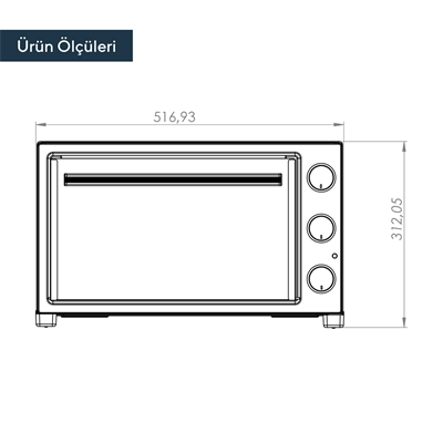 Kumtel Gri 32 LT. Mini Fırın KF-5320
