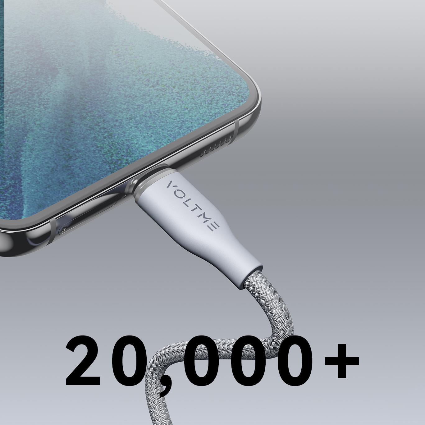 Voltme C2052 Powerlink Rugg Şarj Kablosu 1M 3A-Gri