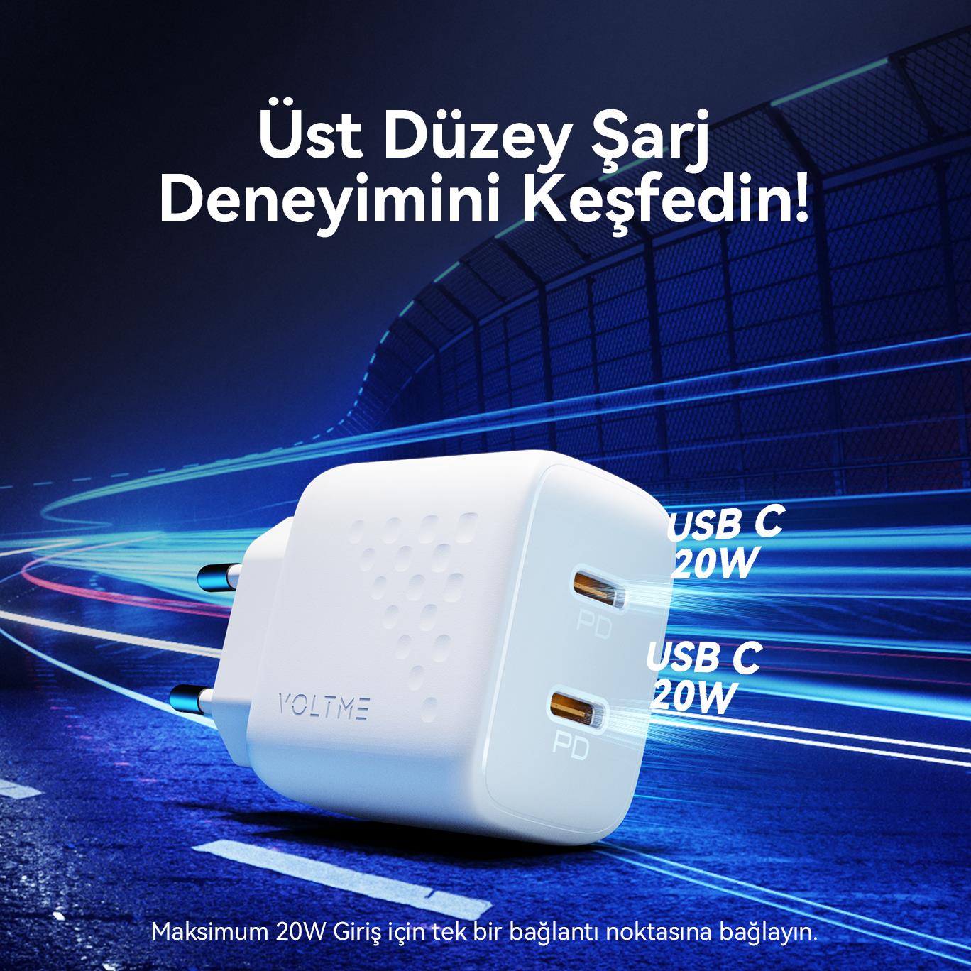 VOLTME V2020 Revo Beyaz 20W CC Şarj Aleti