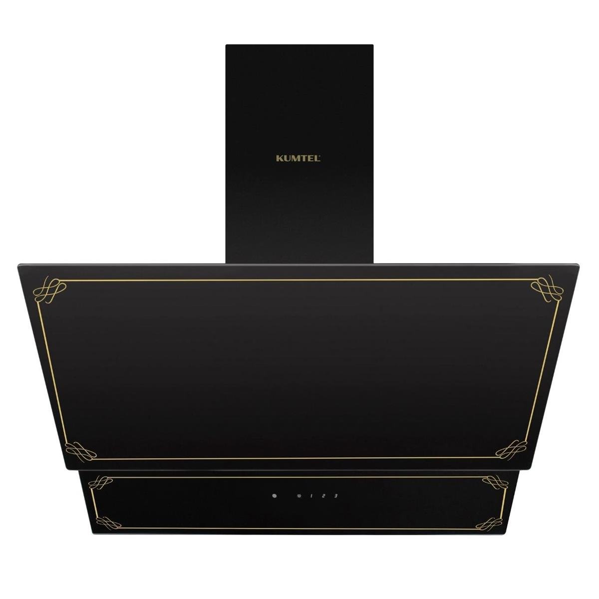 Kumtel Rustik Siyah Cam Davlumbaz DA6-835