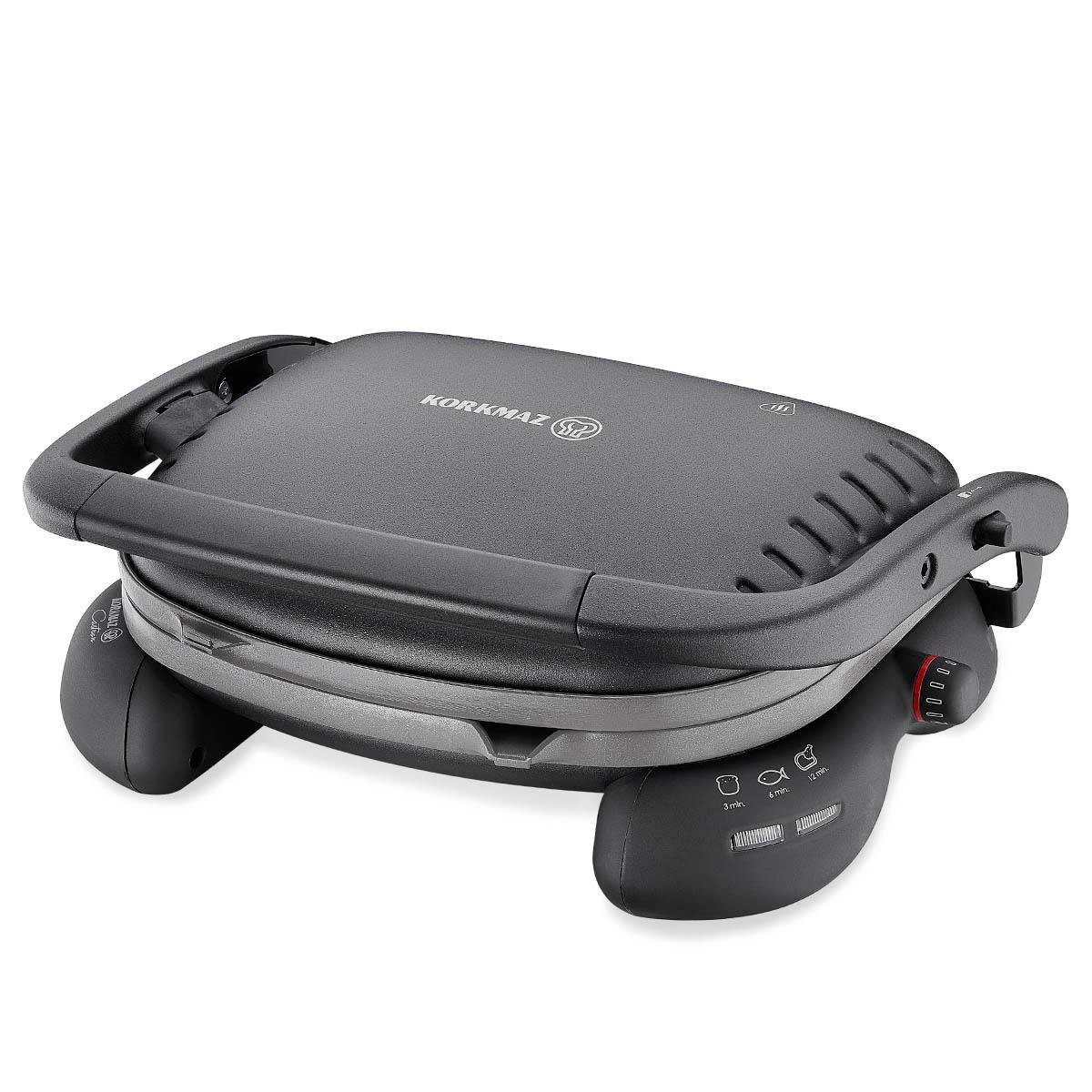 Korkmaz A324-10 Castron Seramik Tost Makinesi Siyah | Yiğit AVM'de