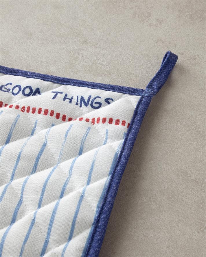Good Things Fırın Eldiveni ve Tutacak Seti Beyaz - Mavi 8684233294782 ...