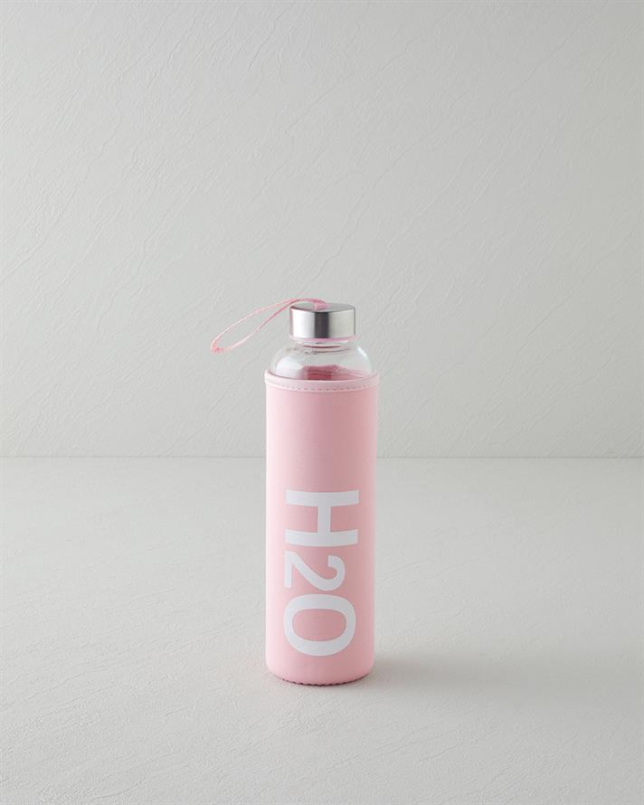 Refresh Bottle Cam Kılıflı Şişe 600 ml Pembe