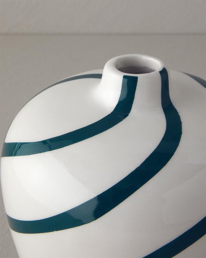 Stripe Dolomite Vazo Yeşil