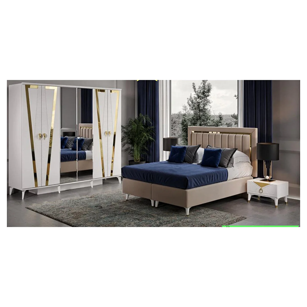 Güney Mobilya Asli Beyaz Mdf Yatak Odasi Takimi