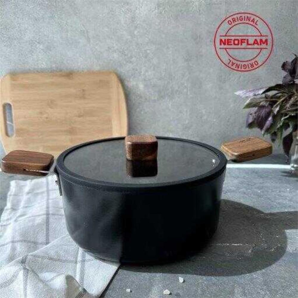 Bıen Alüminyum Döküm Tencere, Siyah 20Cm