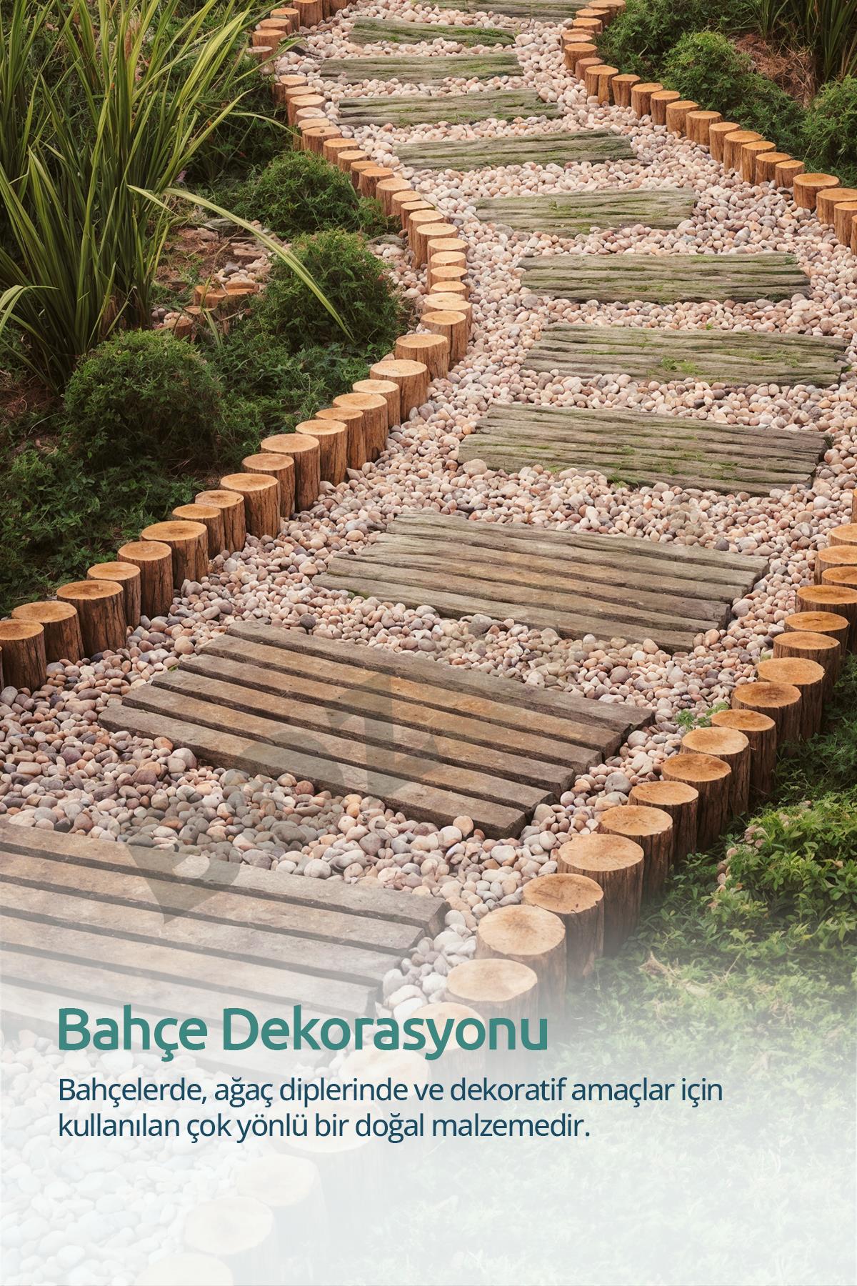 Sarı Çizgili Rainbow 2-4cm Dolomit Taşı Bahçe Süs Akvaryum Taşı Dere ...