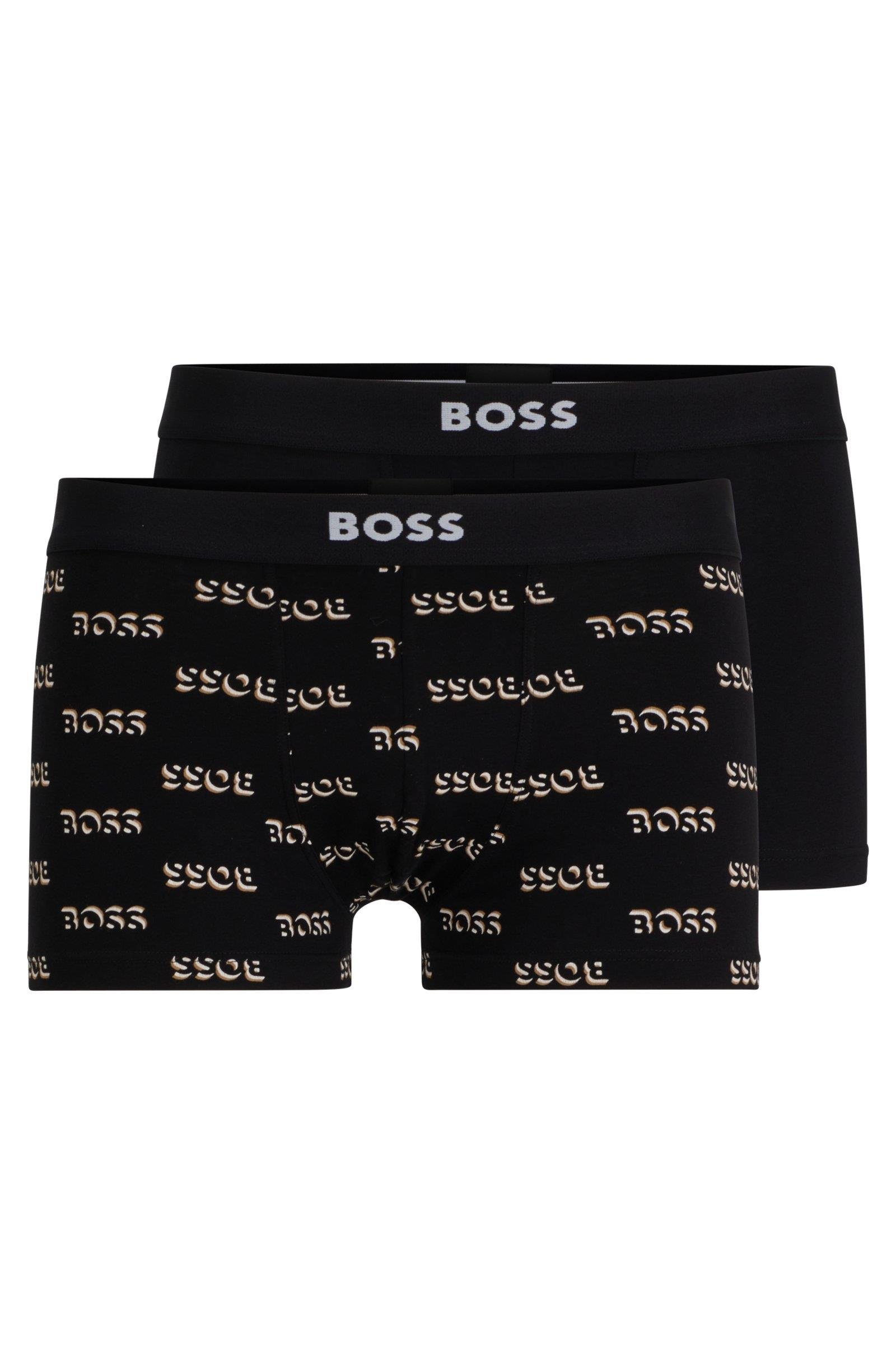 BOSS Erkek Marka Logolu Beli Lastikli Siyah Boxer 50509267-999 - Wejaar