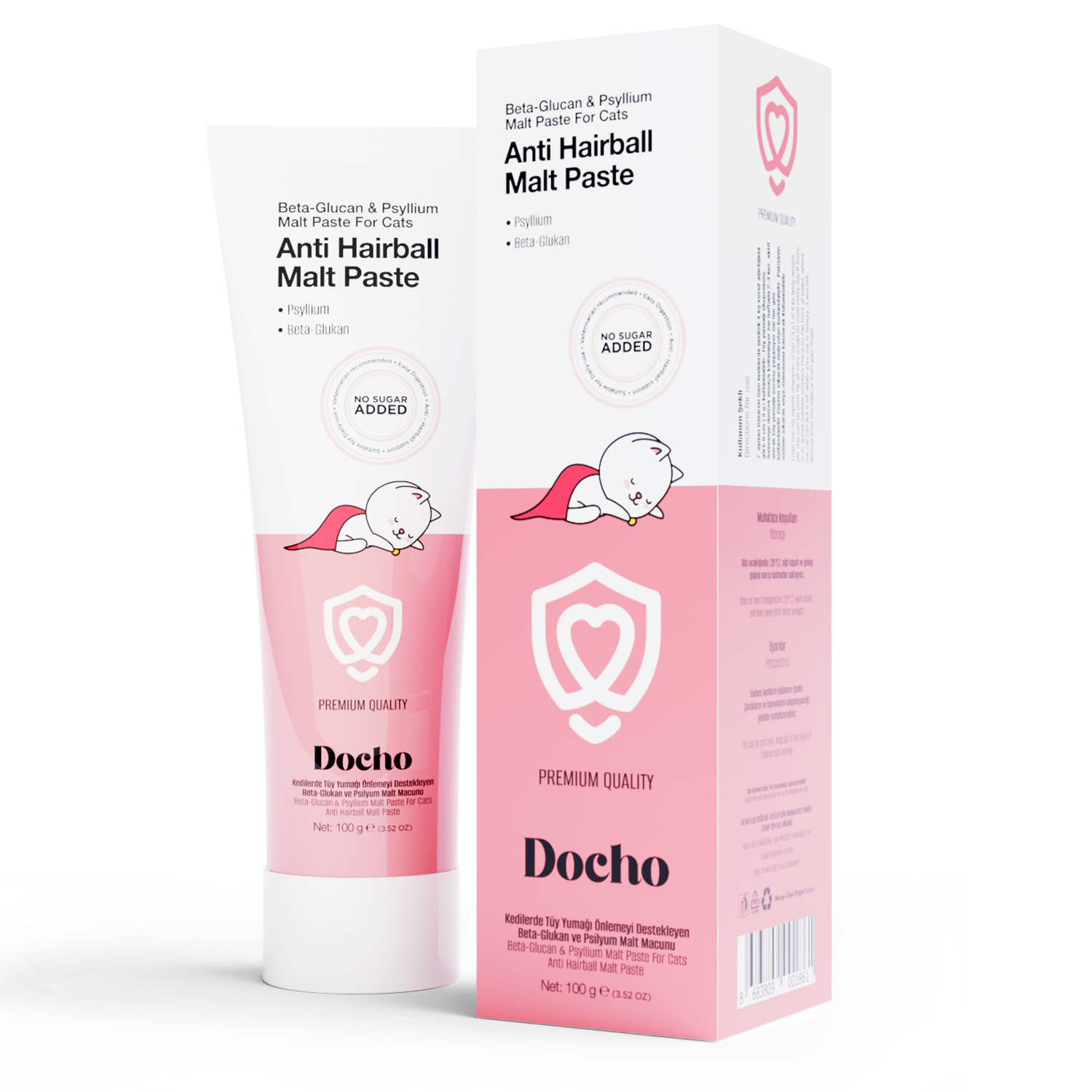 Docho Kedi Tüy Yumağı Önleyici Malt 100 gr ve Kediler Için Tüy Sağlığı ...