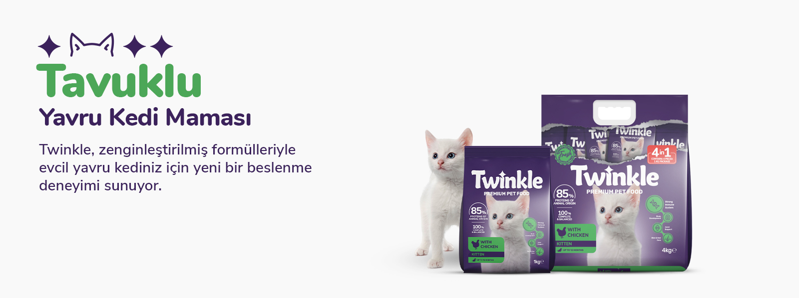 Twinkle Tavuklu Yavru Kedi Maması 1kg