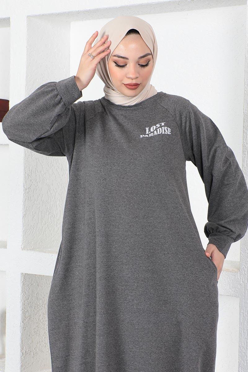 Şalvar Model Salaş Elbise ANTRASİT 2040MG | Modapinhan