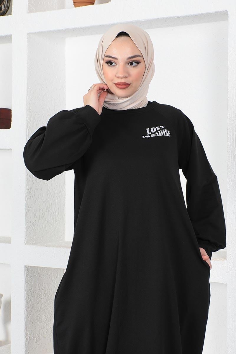 Şalvar Model Salaş Elbise SİYAH 2040MG | Modapinhan