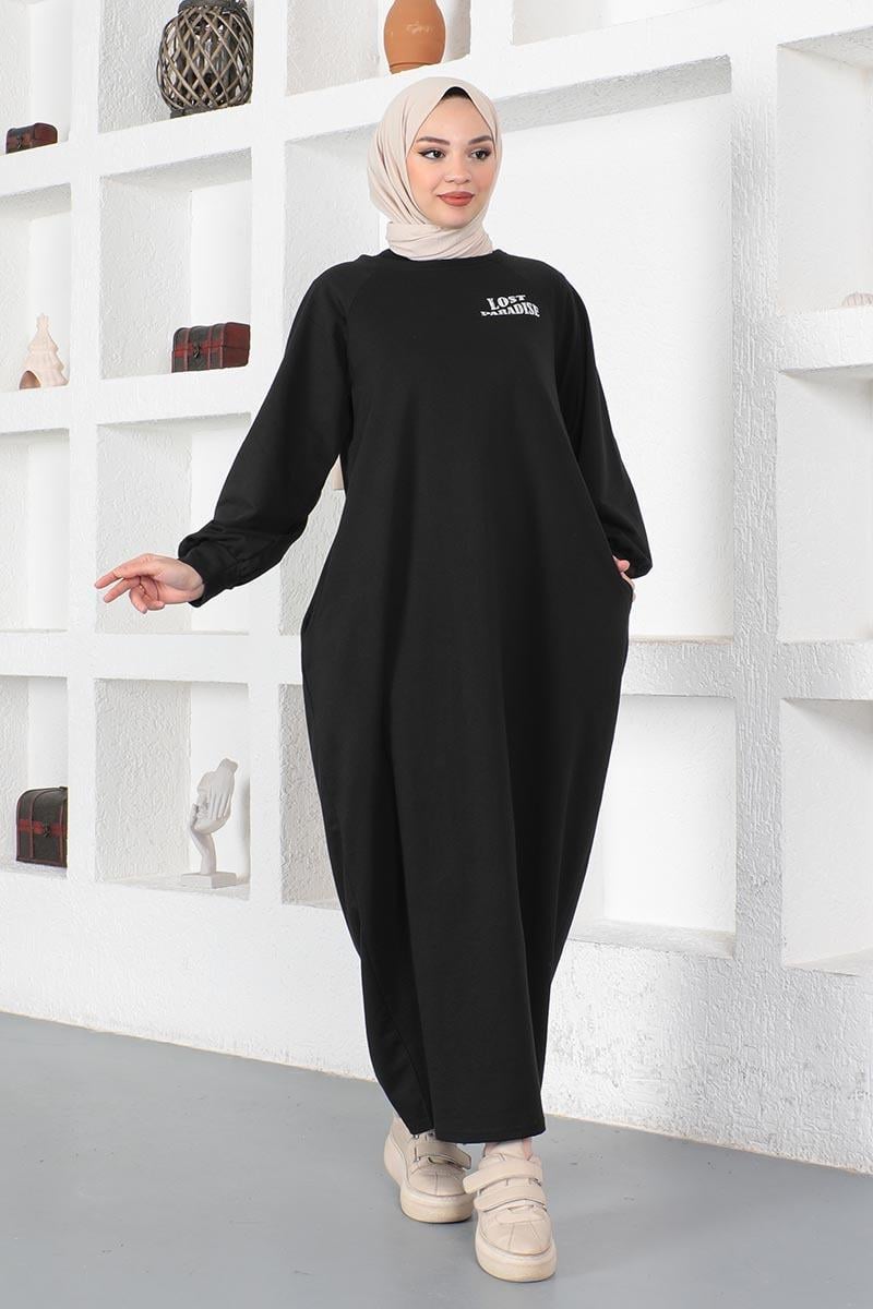 Şalvar Model Salaş Elbise SİYAH 2040MG | Modapinhan