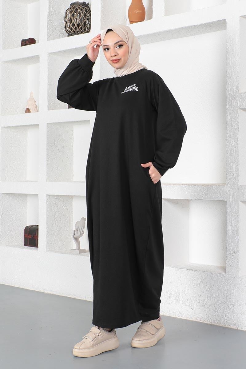 Şalvar Model Salaş Elbise SİYAH 2040MG | Modapinhan