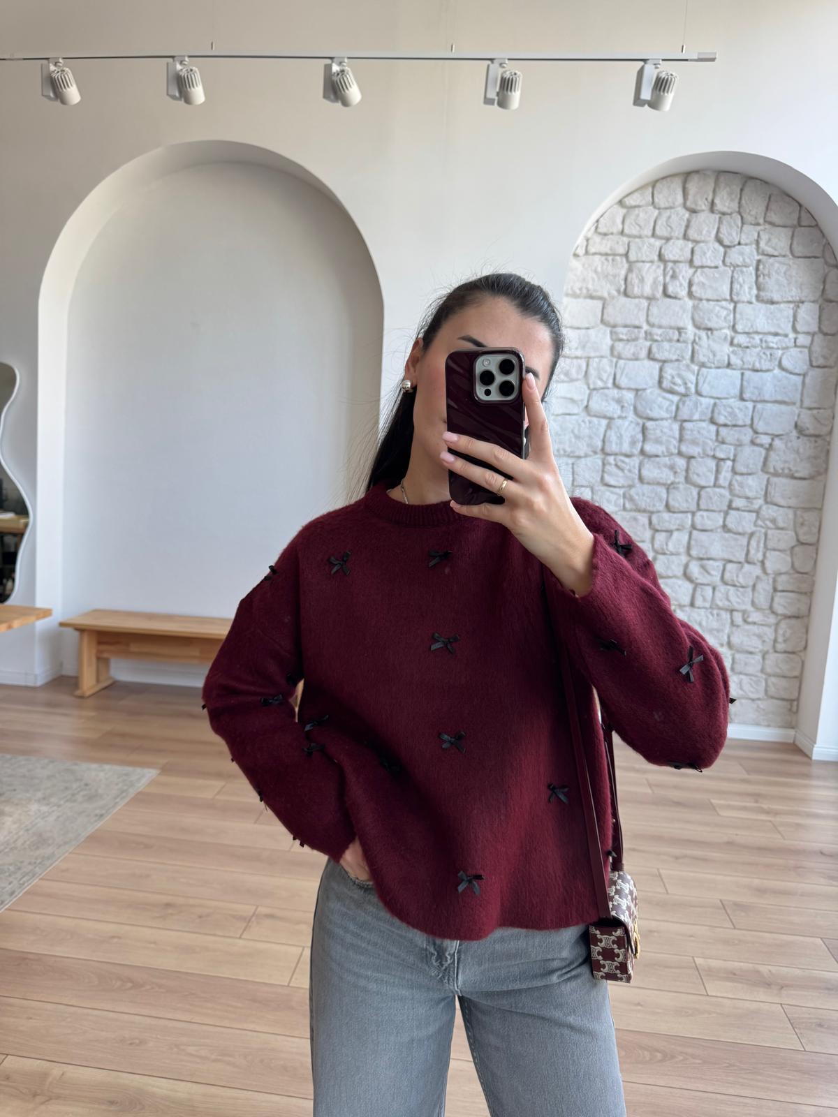 Kurdeleli Bordo Kazak