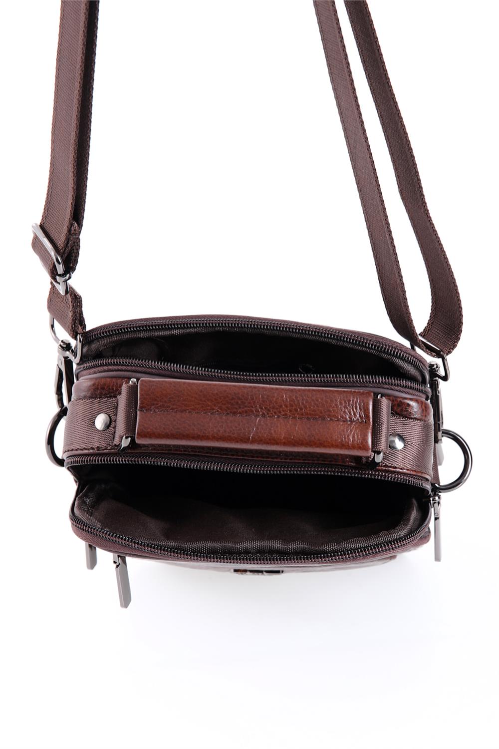 ÇÇS 31454 Erkek Hakiki Deri Omuz Askılı El Çantası - ÇÇS Çanta