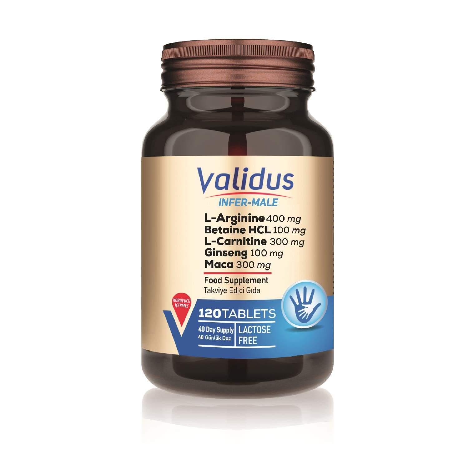 Validus Infer-Male 120 Tablets / Supplement with L-Arginine, L ...