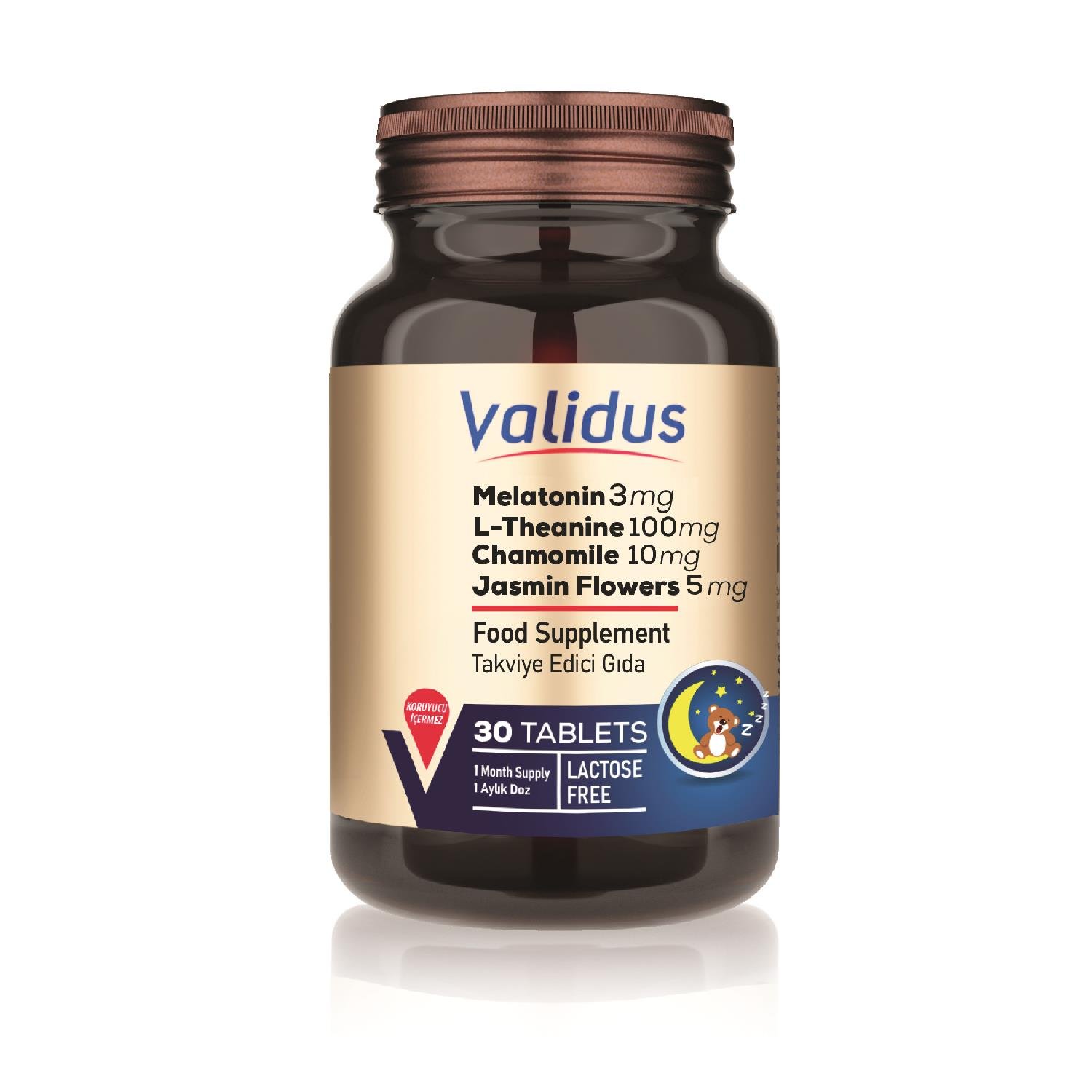 Validus Melatonin 3 mg 30 Tablets / Relaxing Sleep Support