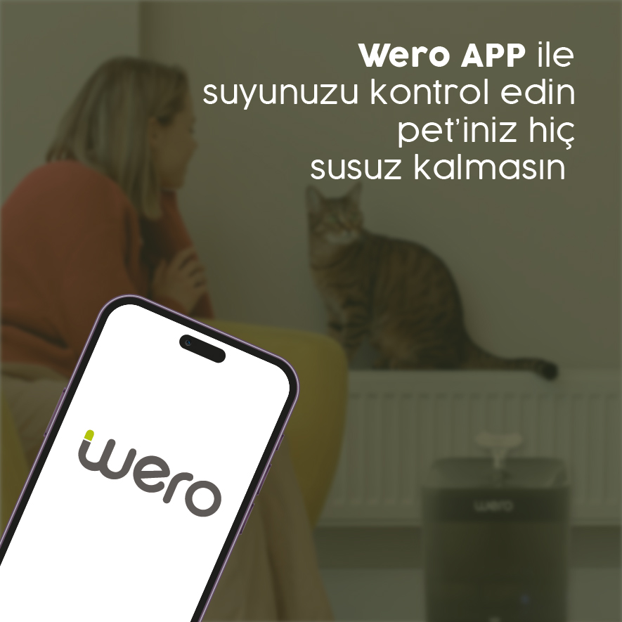 Wero Akıllı Kedi Köpek Su Şelalesi Su Pınarı Su Sebili - WiFi - Uv - 2. ...