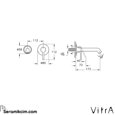 Seramikcim.com | Vitra Origin Classic Ankastre Lavabo Bataryası (2 ...
