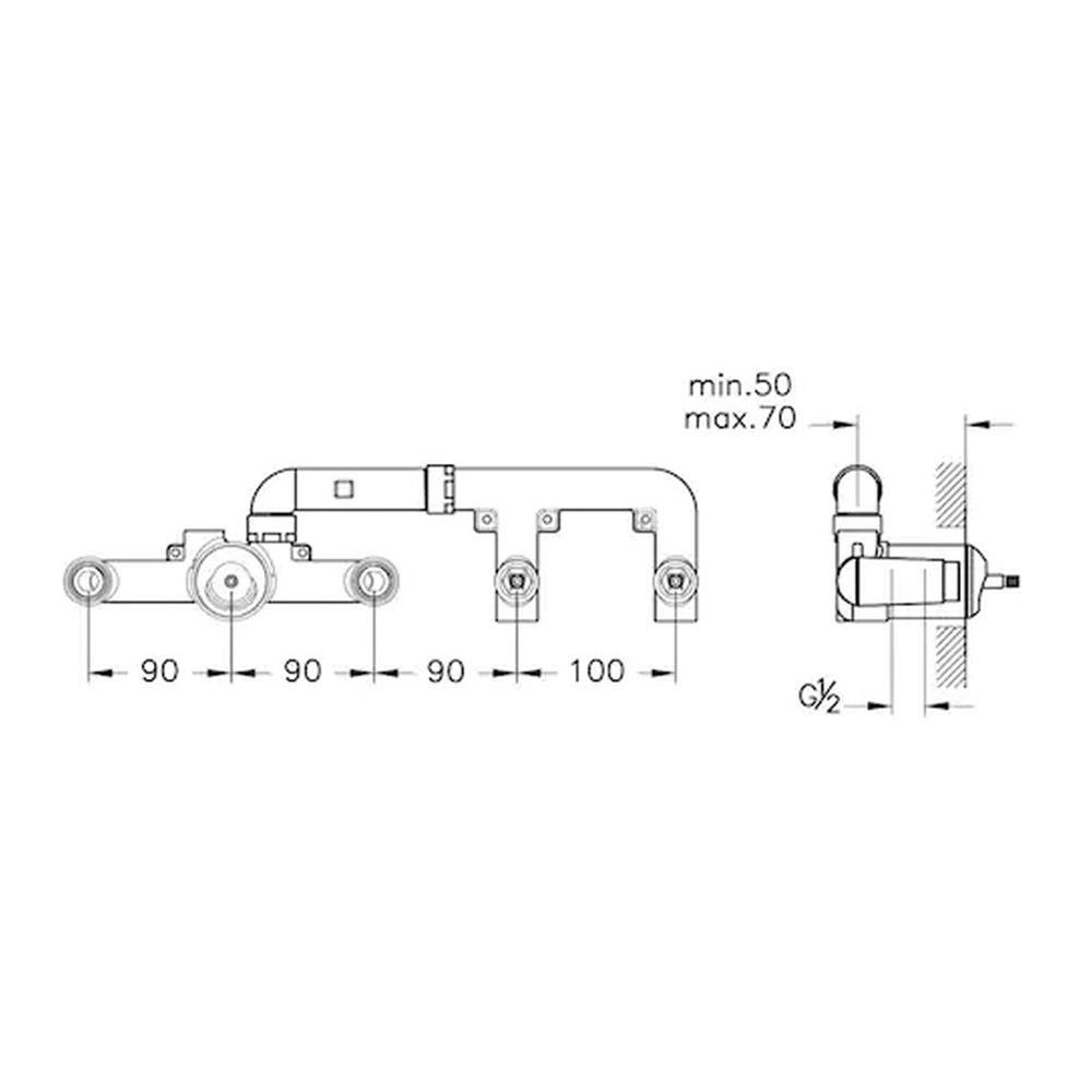 Seramikcim.com | VitrA İstanbul Ankastre Banyo Bataryası (sıva altı grubu) A42847 A42847