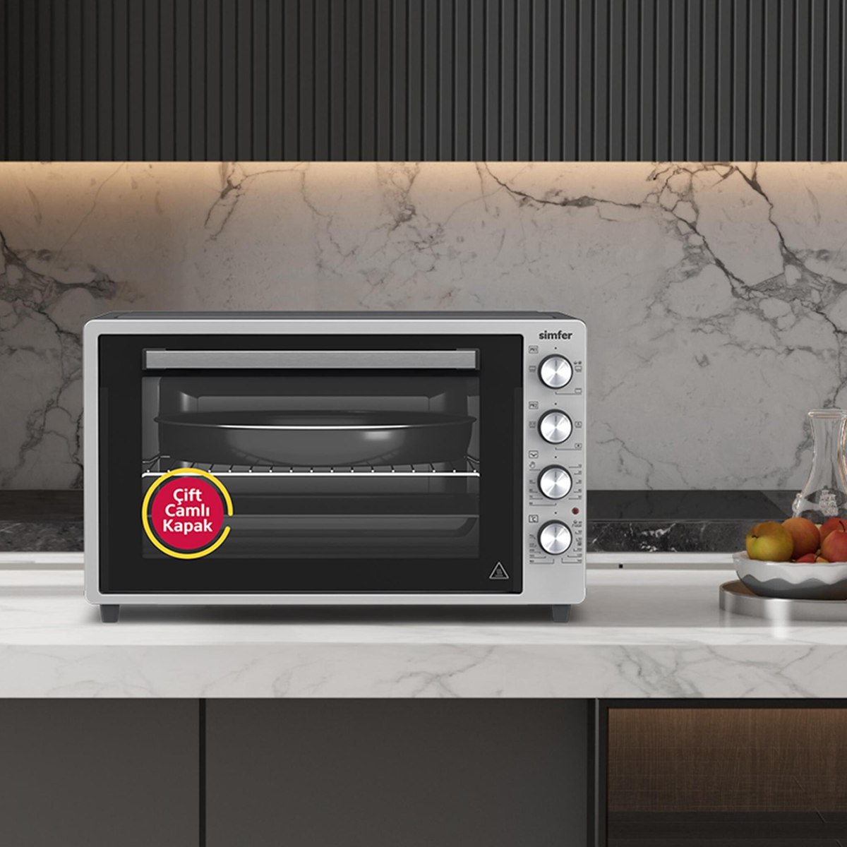 Simfer 7033 70lt Inox Turbo Mını Fırın