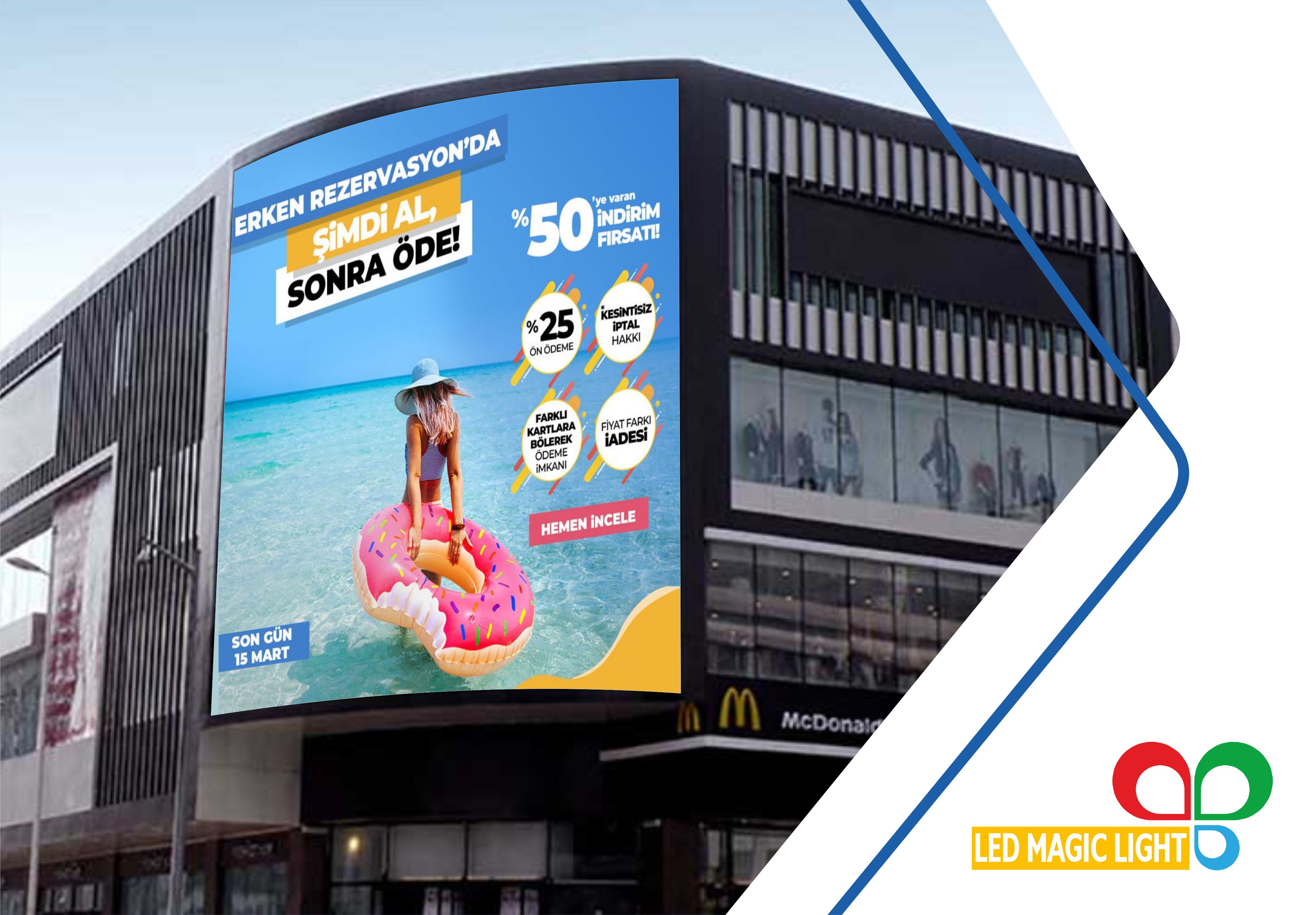 P2.5 Dış Mekan RGB LED Ekran | Yüksek Parlaklık ve Dayanıklı Yapı