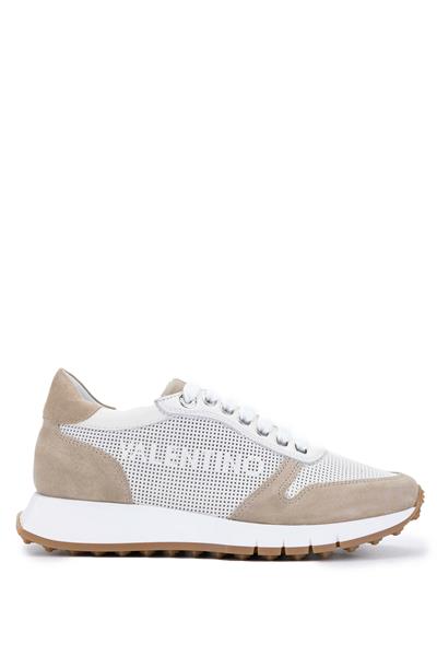 Mario Valentino Kadın Hakiki Deri Ekru Sneakers & Spor Ayakkabı