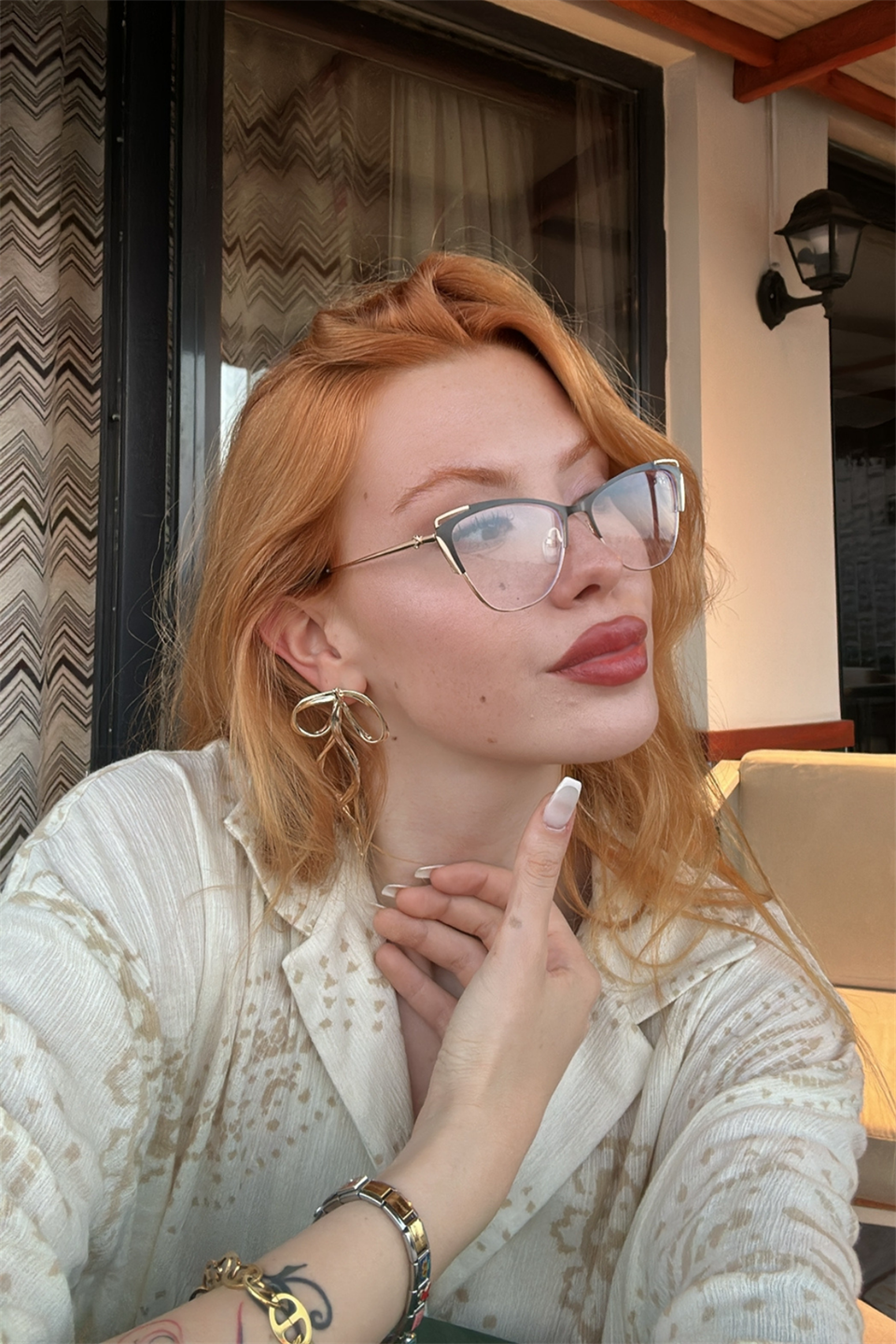 Cat Rose Kadın Blue Block Gözlük Siyah-Gold - falaneyewear.com