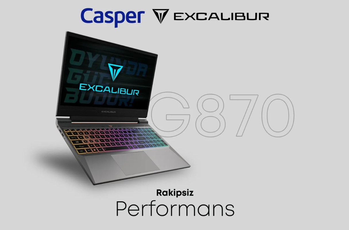 CASPER EXCALİBUR G870.1265-DXB0X-B İ7-12650H 32 GB 2 TB SSD RTX4060 15.6" FULL HD GAMİNG LAPTOP ...